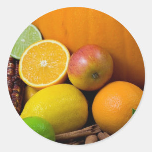 Orange Fruit Stickers | Zazzle