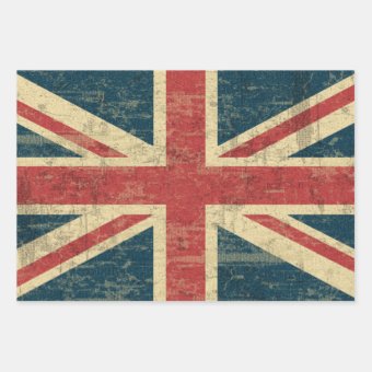 Various Union Jack Flag of the United Kingdom Wrapping Paper Sheets ...