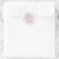 Varsity preppy pastel patch 13th Birthday Classic Round Sticker | Zazzle