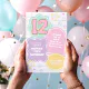 Varsity preppy pastel patch notebook 12th Birthday Invitation | Zazzle