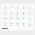 Varsity preppy pastel patch notebook 7th Birthday Classic Round Sticker ...