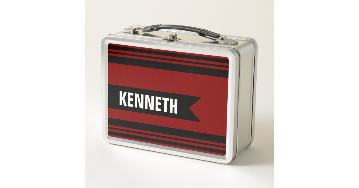 Varsity Sports Personalized School Metal Lunch Box | Zazzle