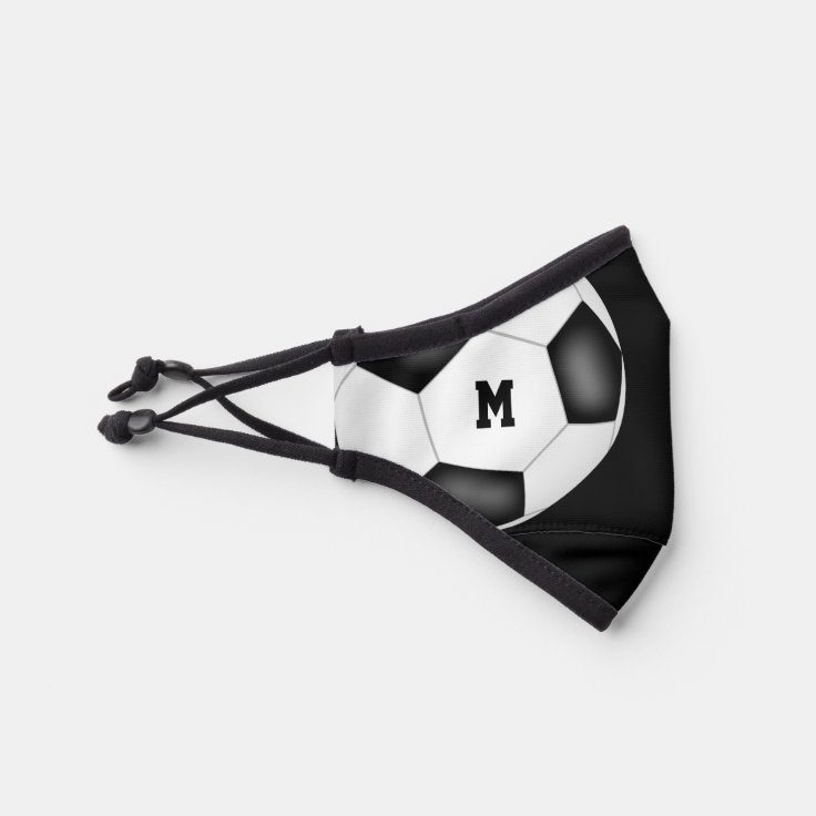 varsity stripes boys girls personalized soccer premium face mask | Zazzle