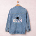 Varsity Style Graduate Class of 2024 Custom Name Denim Jacket | Zazzle