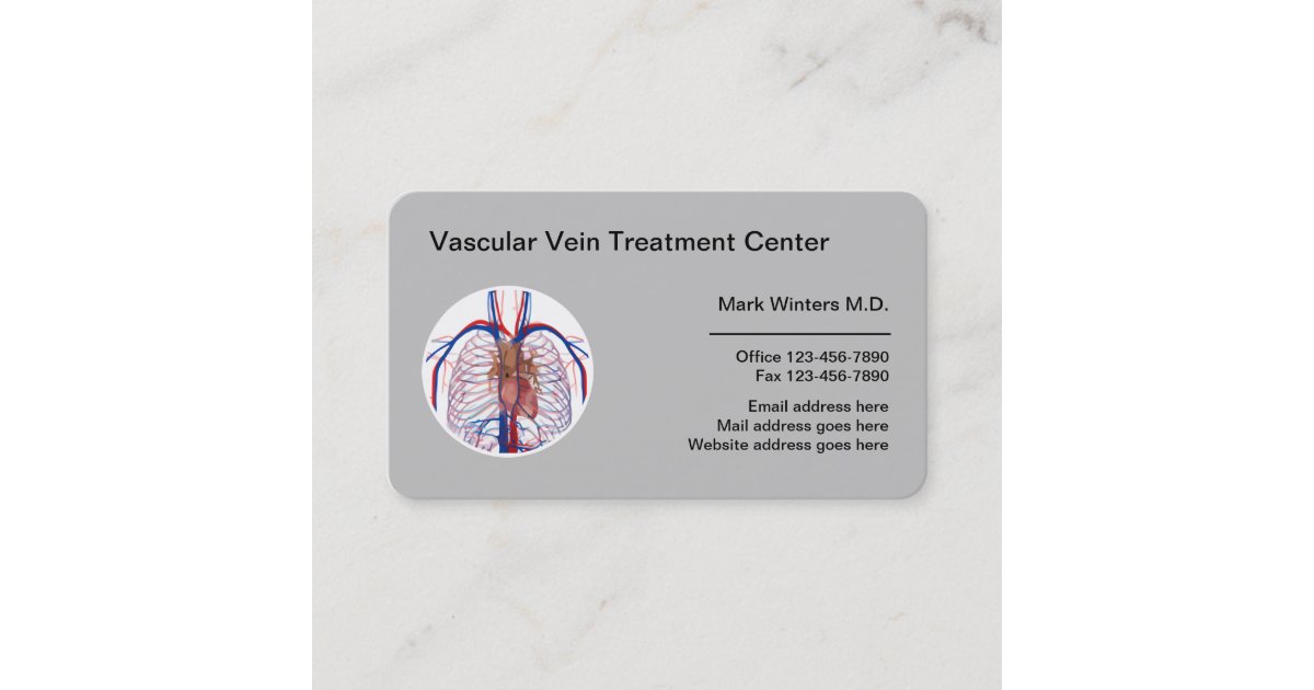 Vascular Vein Center And Health Clinic Business Card | Zazzle.com