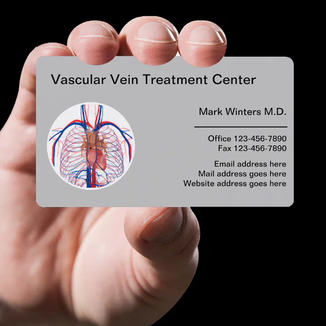 Vascular Vein Center And Health Clinic Business Card | Zazzle