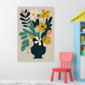 Vase Abstract Modern Botanical Flower Poster | Zazzle