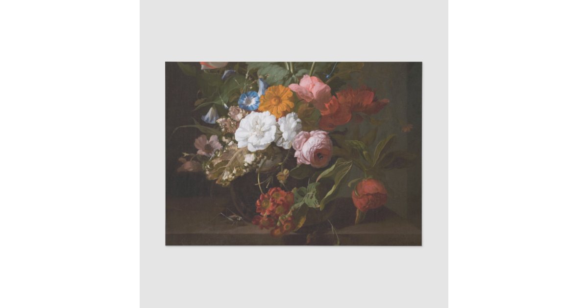 Vase of Flowers by Rachel Ruysch Tissue Paper | Zazzle