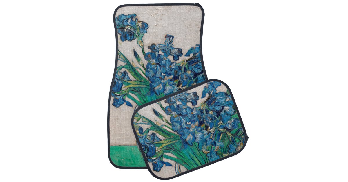 Vase with Irises, Van Gogh Car Floor Mat | Zazzle