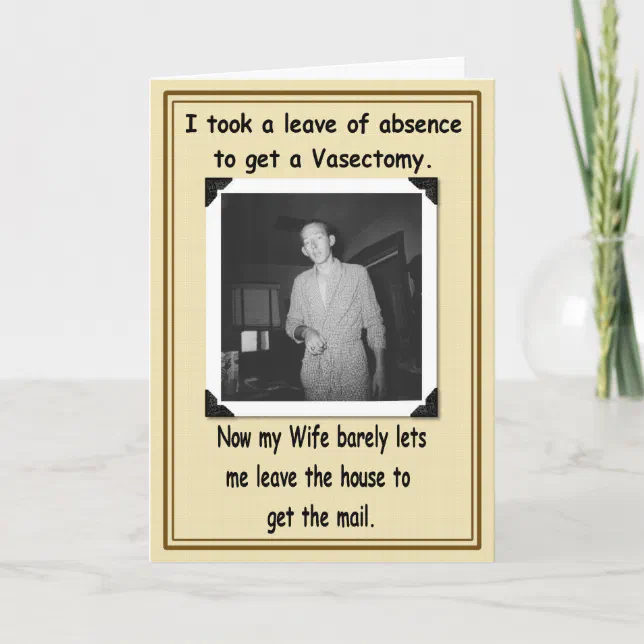 Vasectomy - Get Well Card | Zazzle