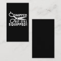 Vasectomy surgery Snipped But Still Equipped Business Card | Zazzle