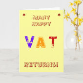 VAT Accountant | Birthday | Vat Returns Pun Card | Zazzle