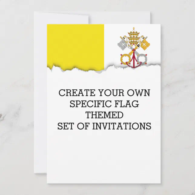 Vatican City flag Invitation | Zazzle