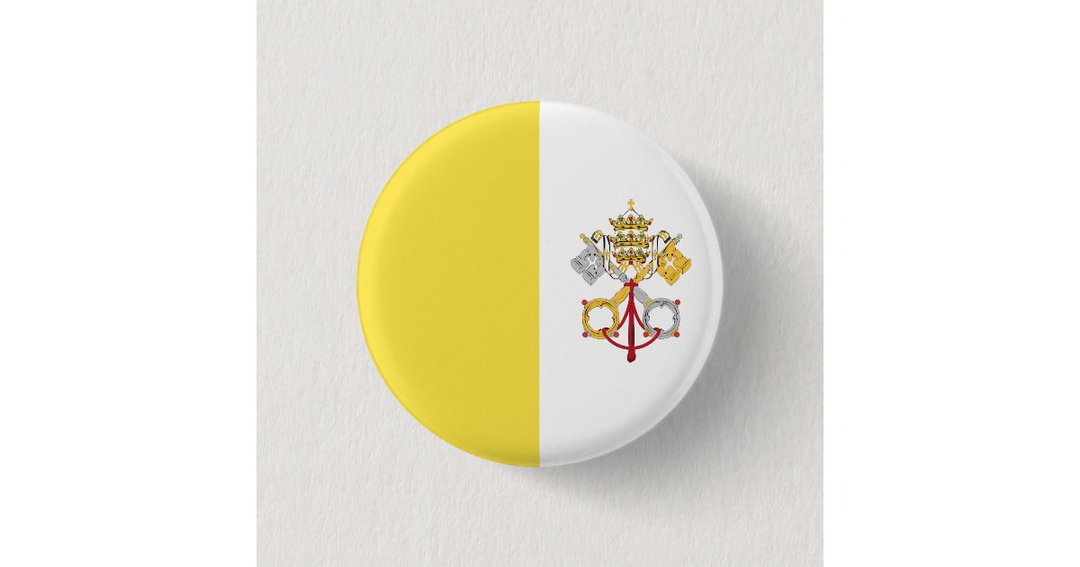 Vatican City Holy See Flag Emblem Button | Zazzle