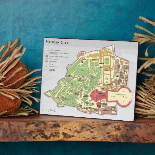 Vatican City Layout Diagram Map Plaque | Zazzle