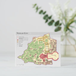 Vatican City Layout Diagram Map Postcard | Zazzle