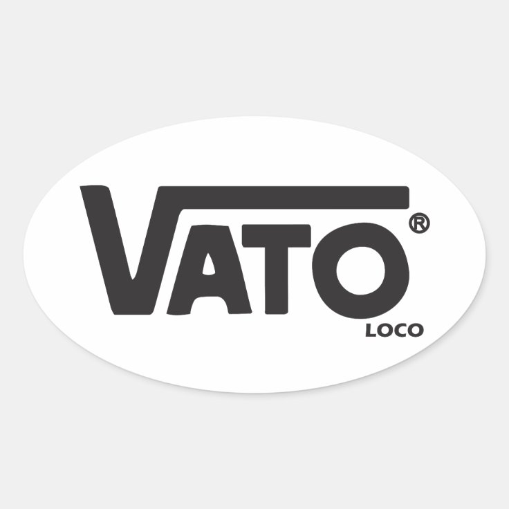 Vato loco skateboard decal oval sticker | Zazzle