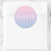 Vaxxed | Pastel Gradient Covid-19 Vaccinated Classic Round Sticker | Zazzle
