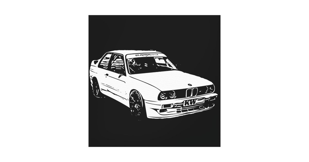 Vector Image BMW E30 Canvas Print | Zazzle
