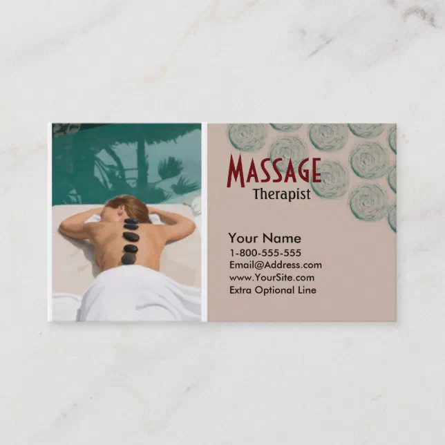 Vectored Lady Massage Therapy Business Card | Zazzle