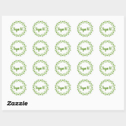 Vegan AF, Vegan Sticker, Vaganism Vegetarian Classic Round Sticker | Zazzle