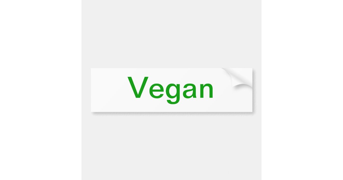 Vegan Bumper Sticker | Zazzle