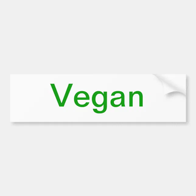 Vegan Bumper Sticker | Zazzle