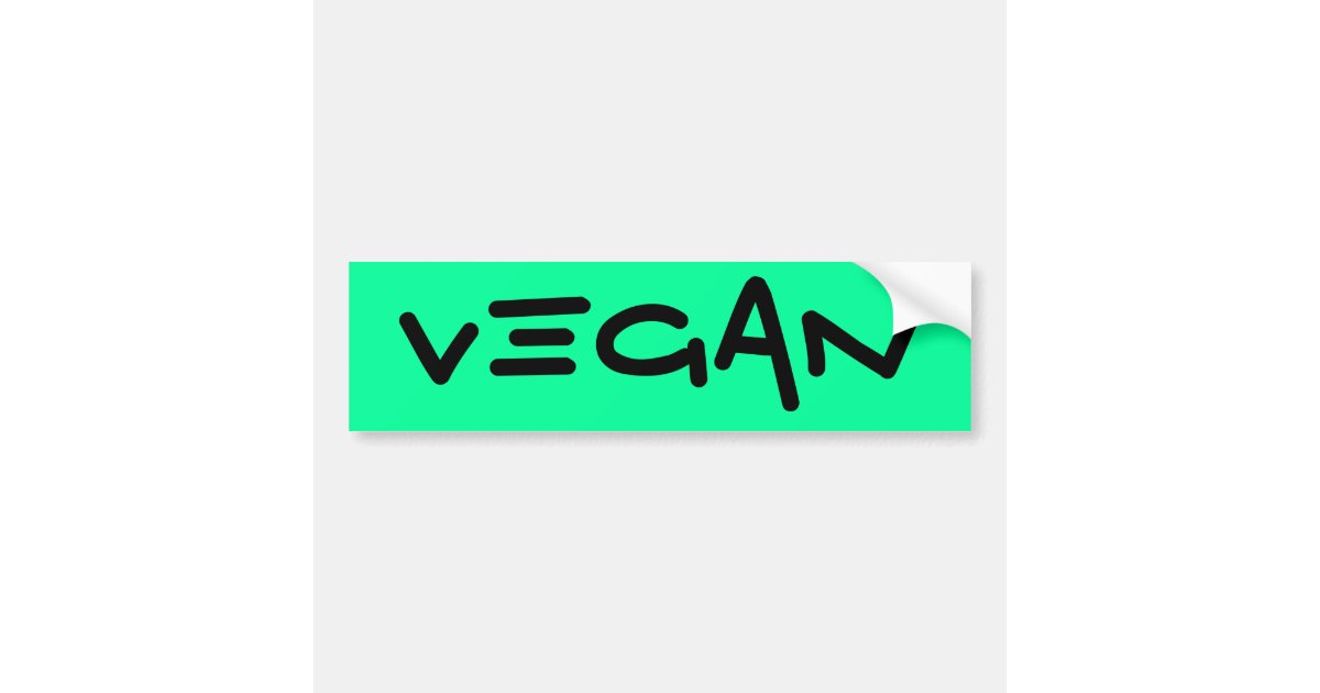 VEGAN BUMPER STICKER | Zazzle