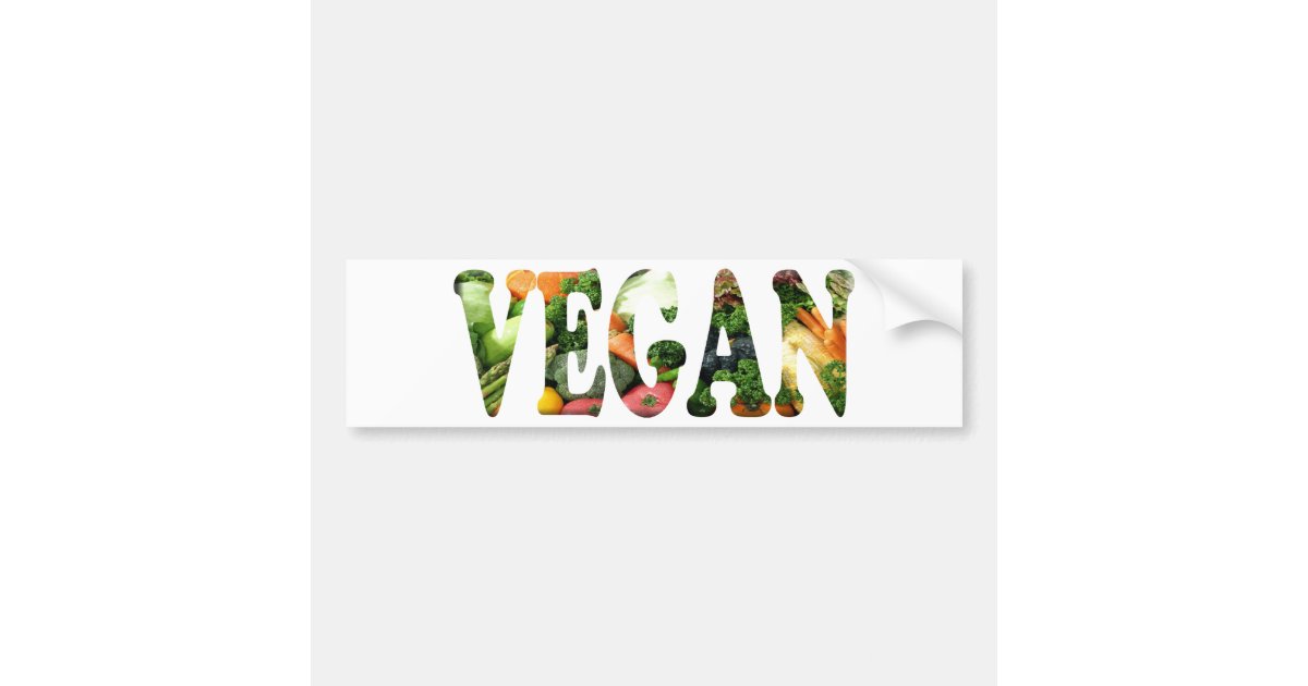 Vegan Bumper Sticker | Zazzle