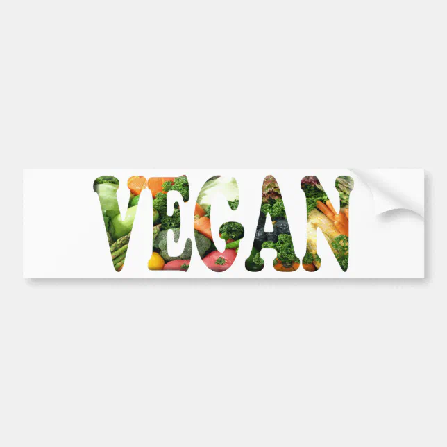 Vegan Bumper Sticker | Zazzle