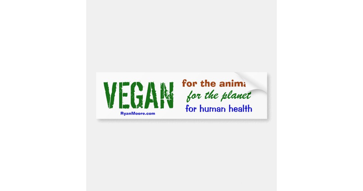 VEGAN BUMPER STICKER | Zazzle
