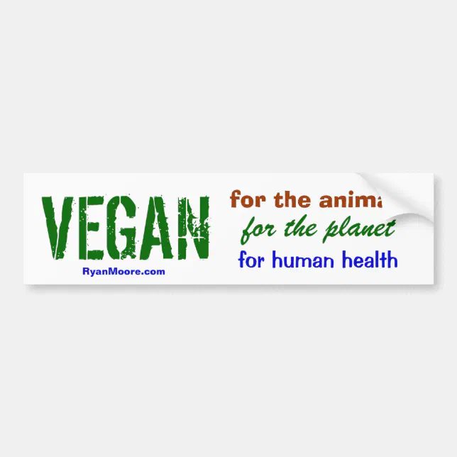 VEGAN BUMPER STICKER | Zazzle