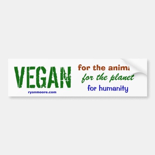 VEGAN BUMPER STICKER | Zazzle.com