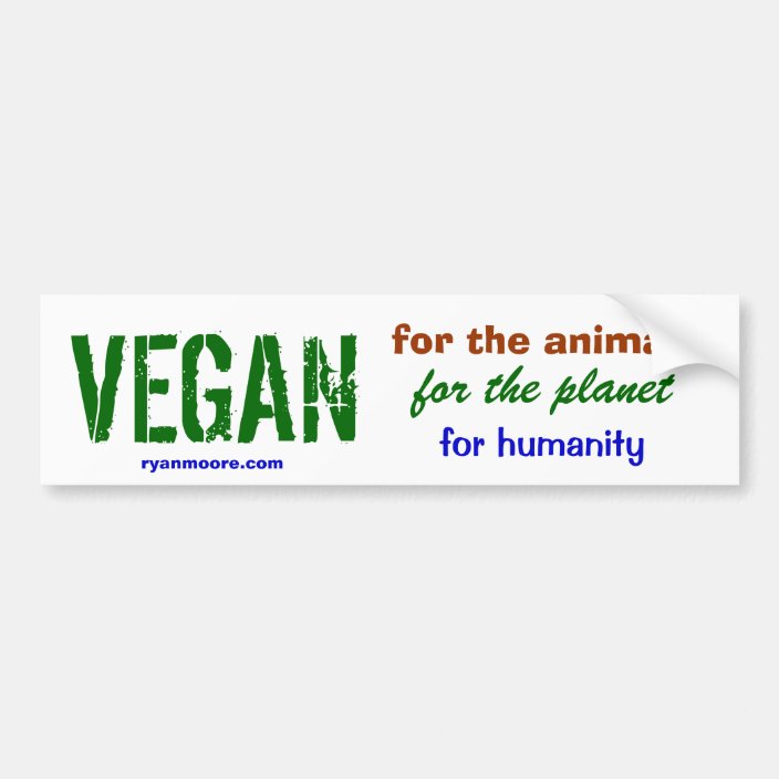 VEGAN BUMPER STICKER | Zazzle