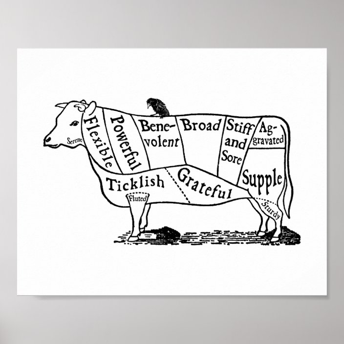 Vegan Cow Poster | Zazzle.com