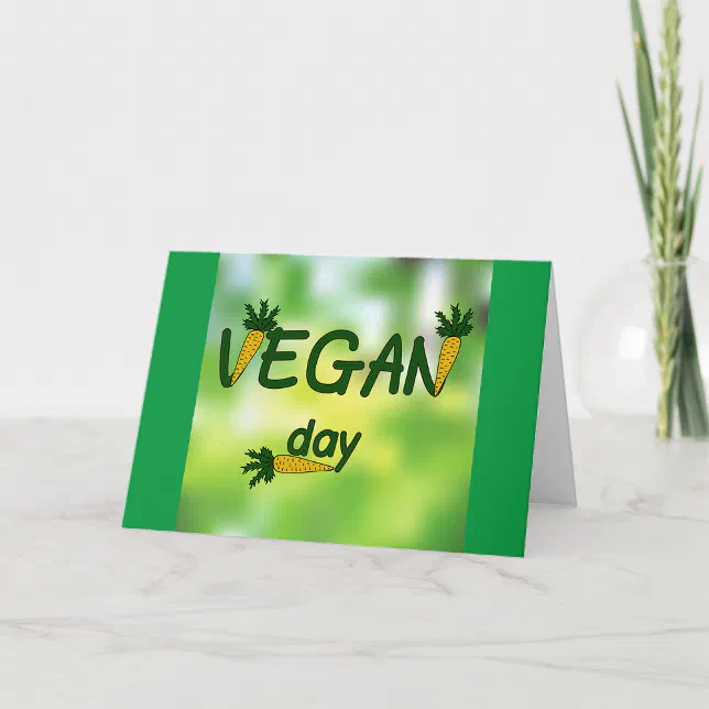 Vegan Day Card | Zazzle