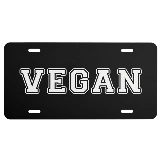 Vegan License Plate | Zazzle