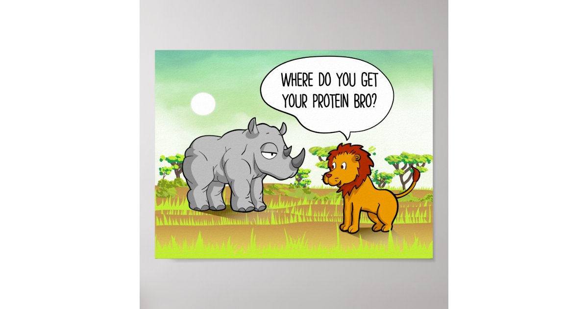 Vegan protein bro poster | Zazzle