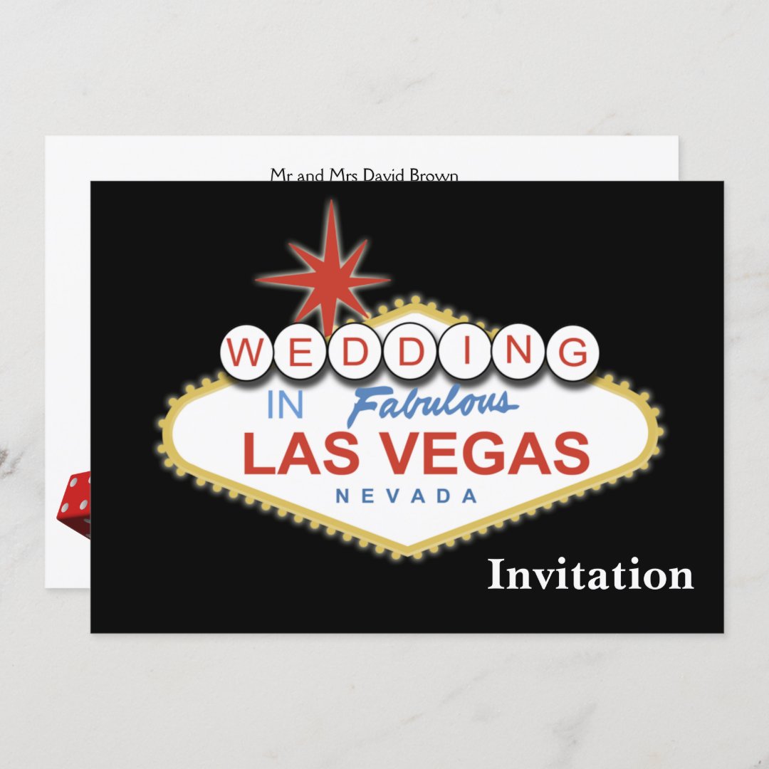 vegas wedding invitation | Zazzle