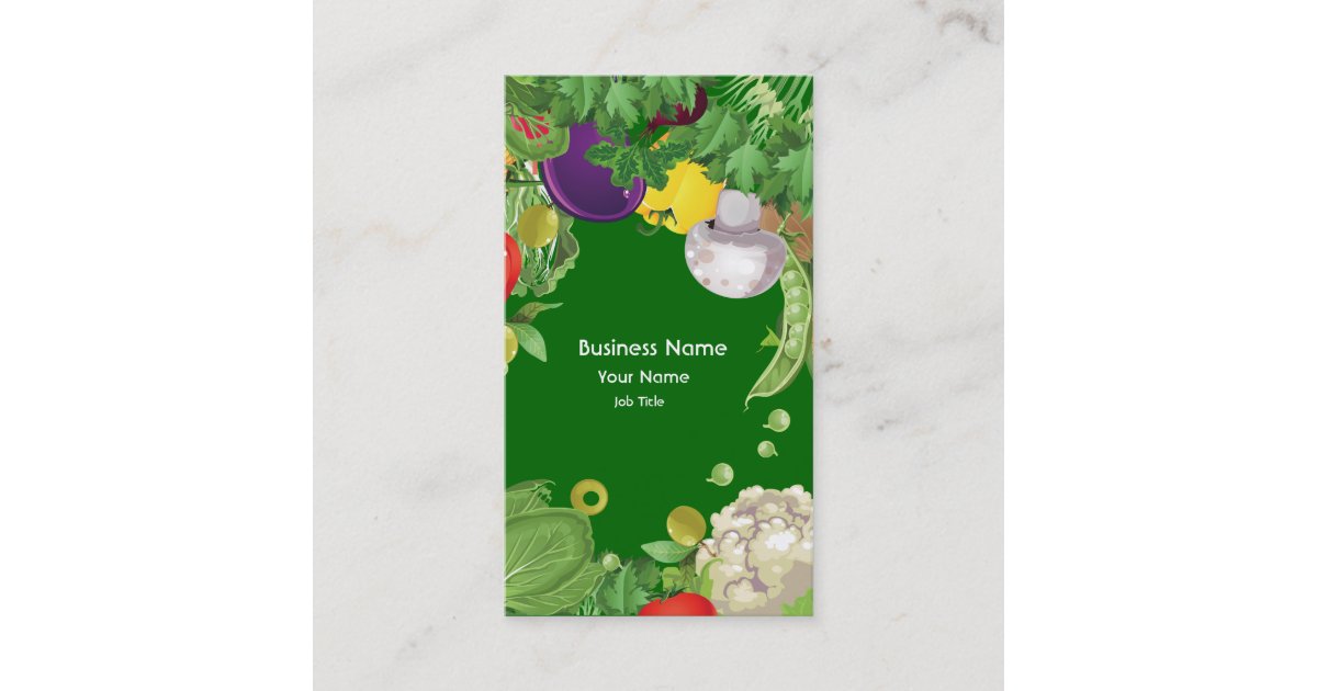 Vegetable Business Business Card | Zazzle