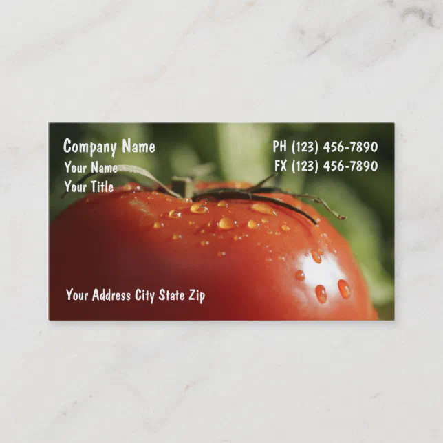 Vegetable Business Cards | Zazzle