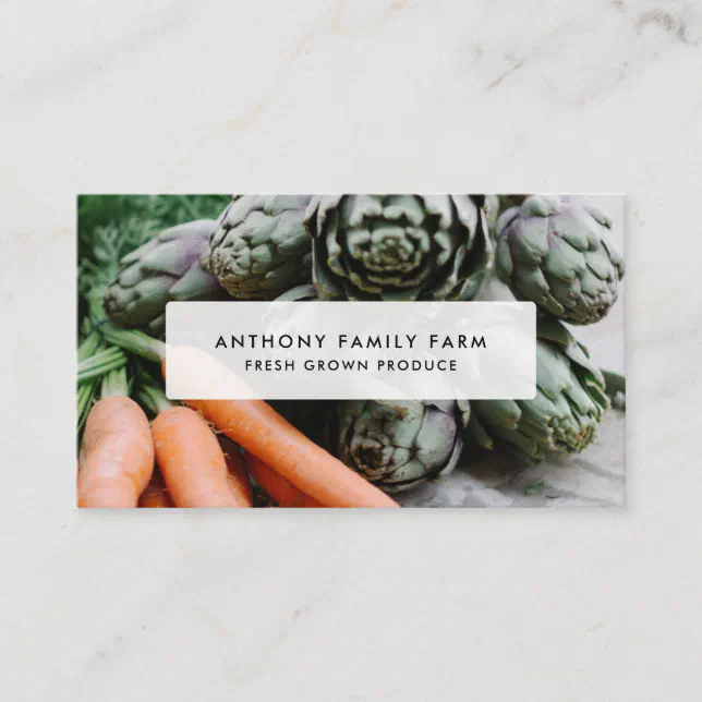Vegetable Family Farm Business Card | Zazzle