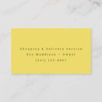 Vegetable Food Design Delivery Service Business Card | Zazzle