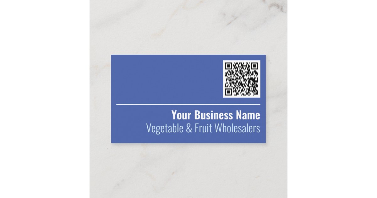 Vegetable & Fruit Wholesalers QR Code Business Card | Zazzle