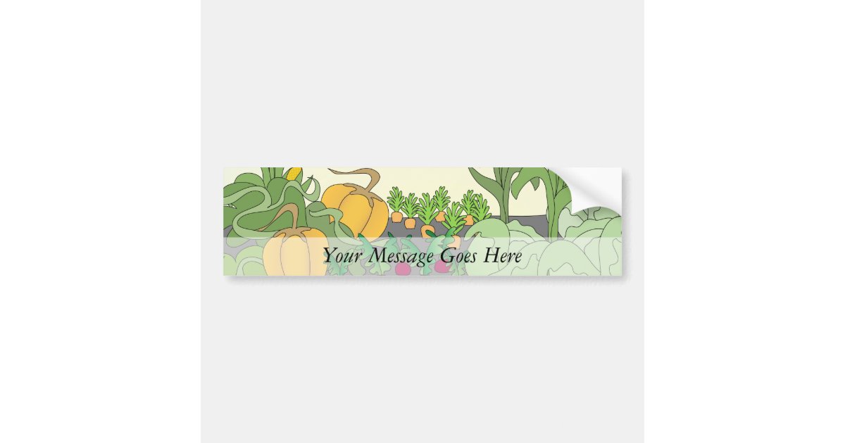 Vegetable Garden Bumper Sticker | Zazzle