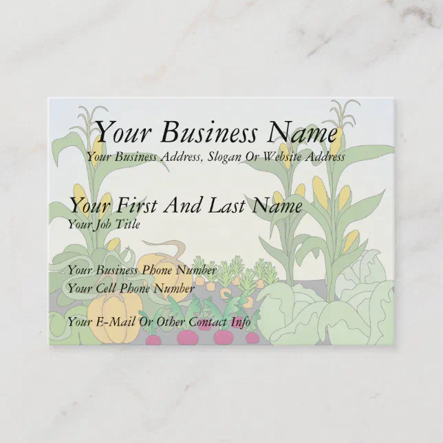 Vegetable Garden Business Card | Zazzle