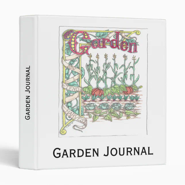 Vegetable Garden Journal Binder | Zazzle