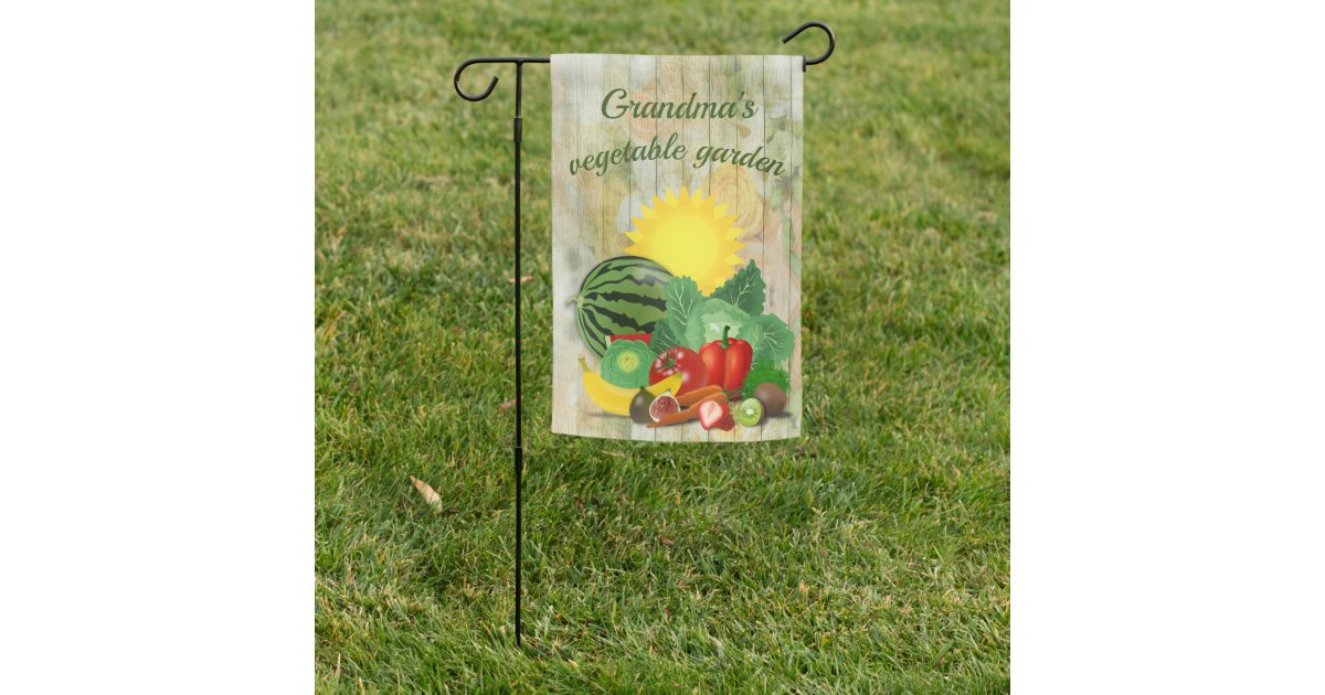 Vegetable Garden Personalize Garden Flag | Zazzle