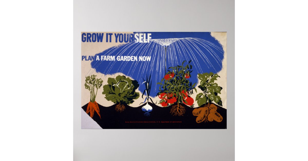 Vegetable Garden Vintage Poster | Zazzle