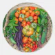 Vegetable Harvest Basket Classic Round Sticker | Zazzle